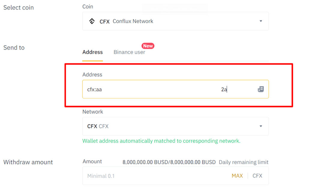 Binance | Conflux Documentation